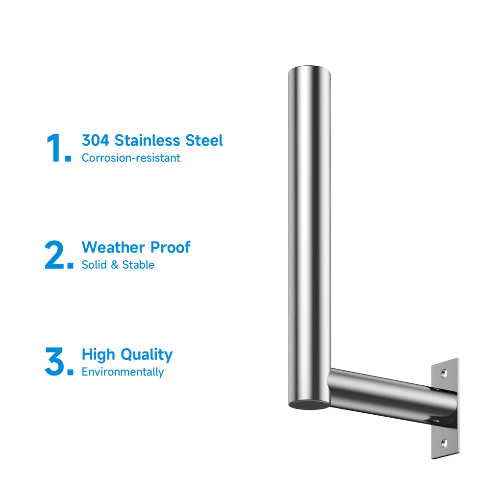 ANNTLENT Antenna Pole Mount L-Type for Outdoor Antenna - Universal 12"