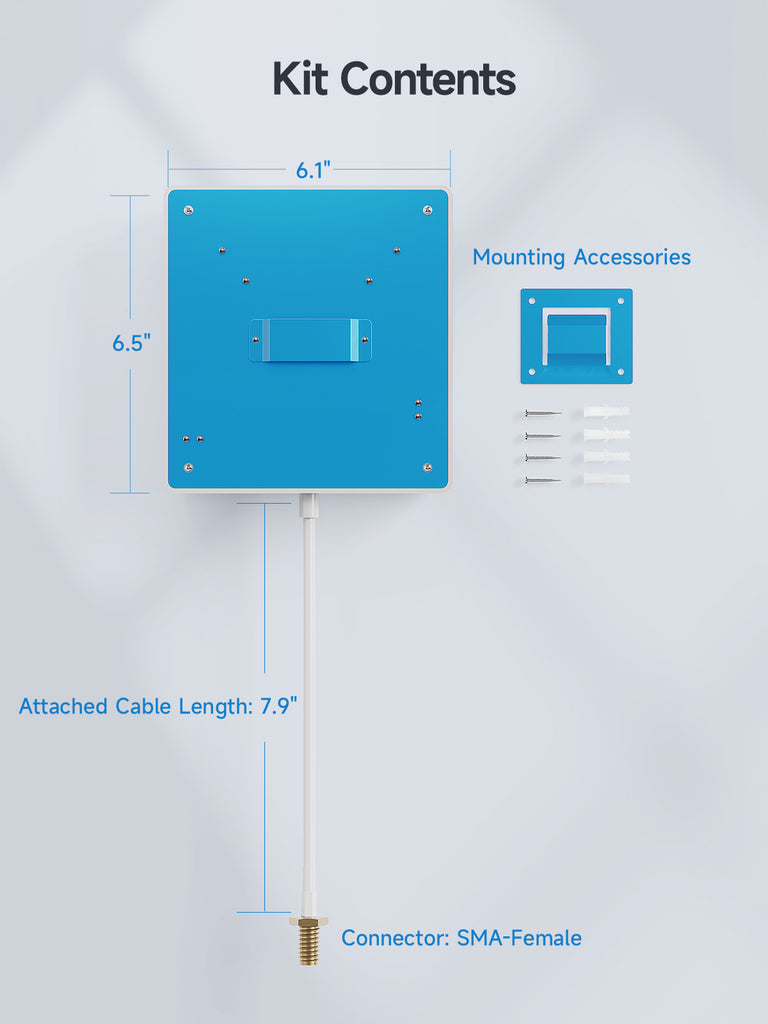 4G LTE 5G Indoor Panel Antenna High Gain 6-8dBi 698-2700Mhz Large Cove ...