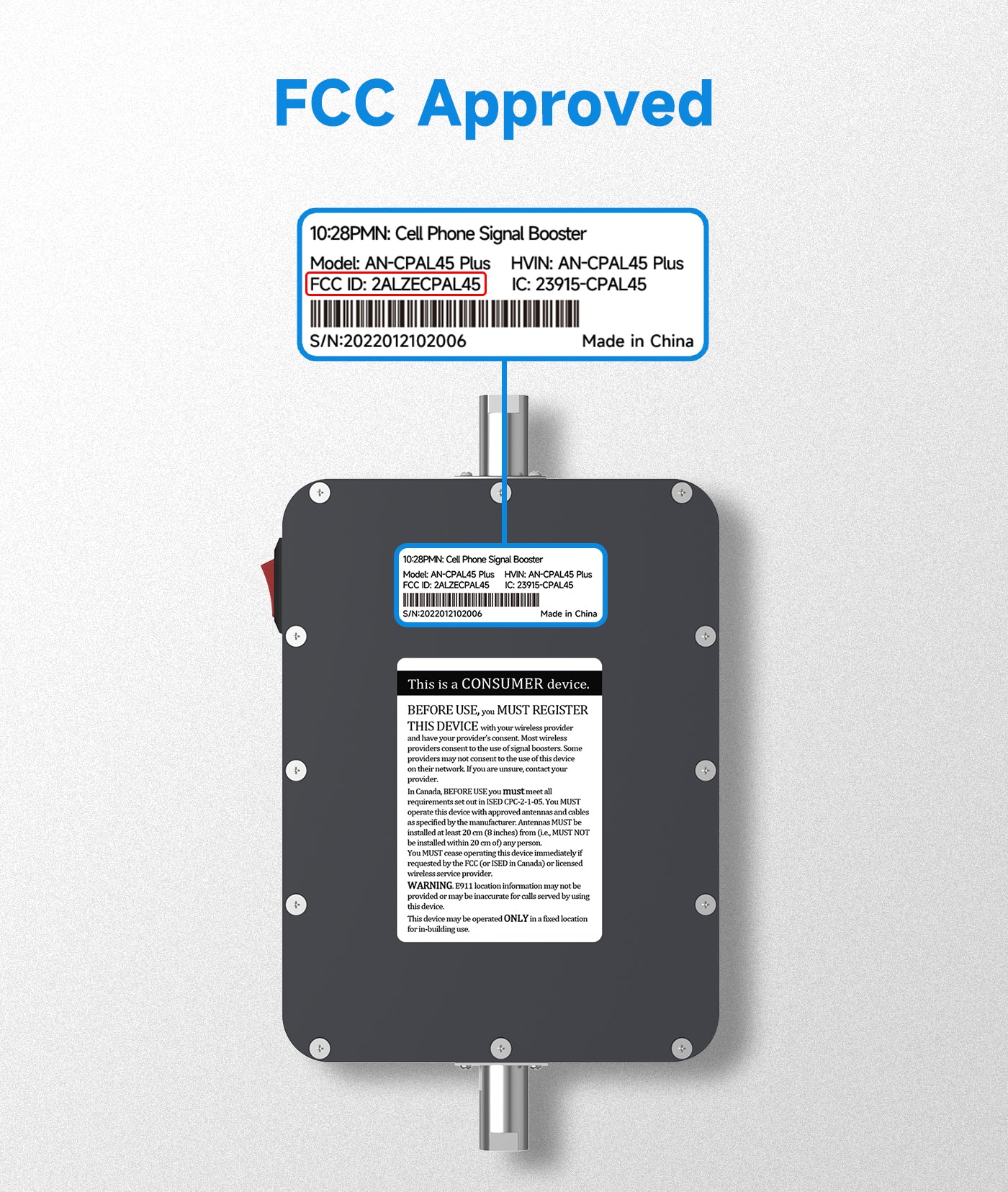 C50 Series | Vehicle Cell Phone Signal Booster with Inside Magnetic Ro ...